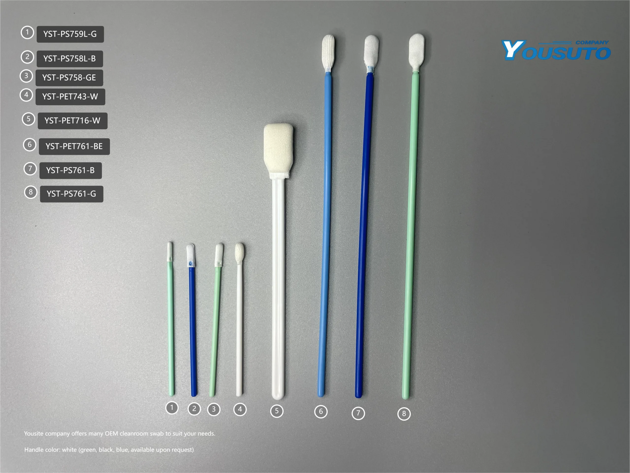 What are the different types of cleanroom swabs available in the market?
